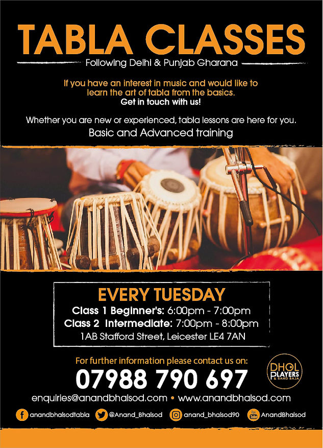 Tabla classes | Leicester | DHOL PLAYERS & BAND BAJA